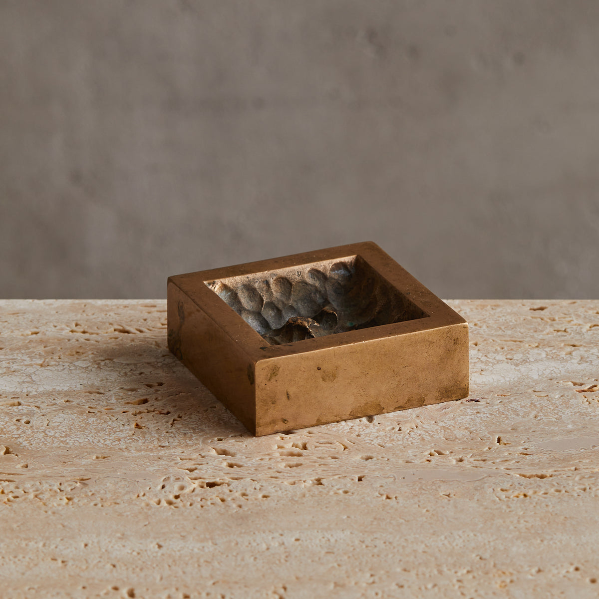 French Bronze Square Vide Poche by Monique Gerber, 1970s