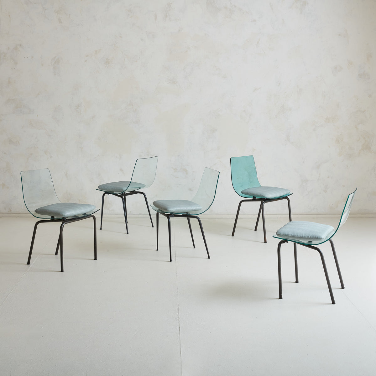 'Verre Securit' Glass Chair by Michel Blondeau for Saint Gobain, Franc