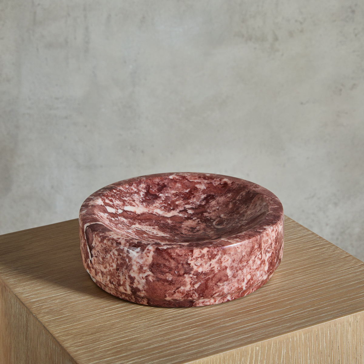 Venus Polished Red Marble Catchall Bowl