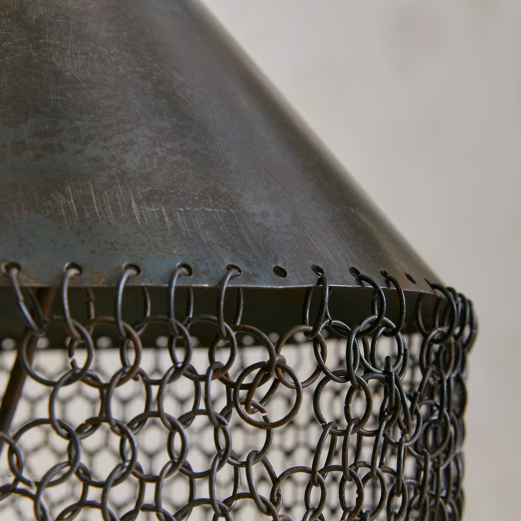 Moroccan Table Lamp with Chainmail Shade - 1 Available