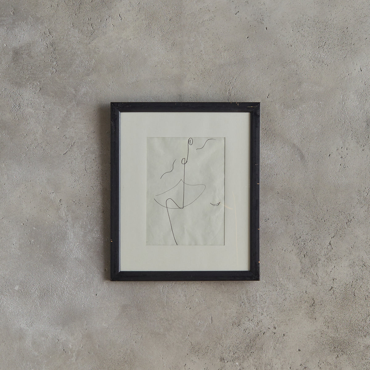 French Line Drawing on Paper No. 01 by Charlotte Henschel, 1938