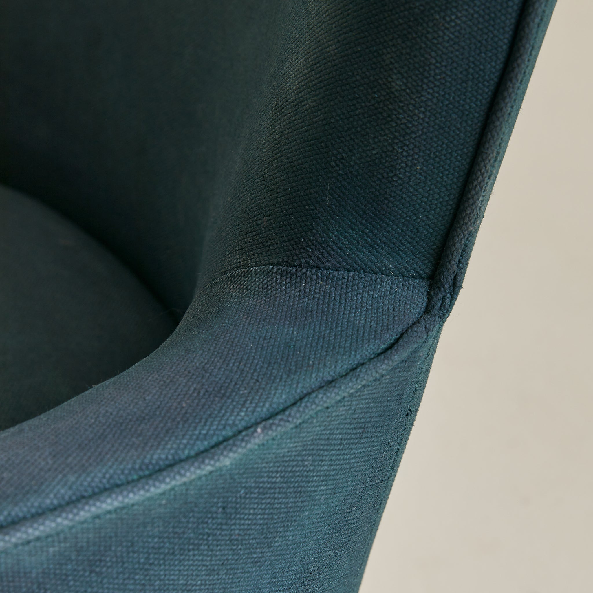 French Art Deco Blue Armchair with Wood Legs, 1940s - 2 Available