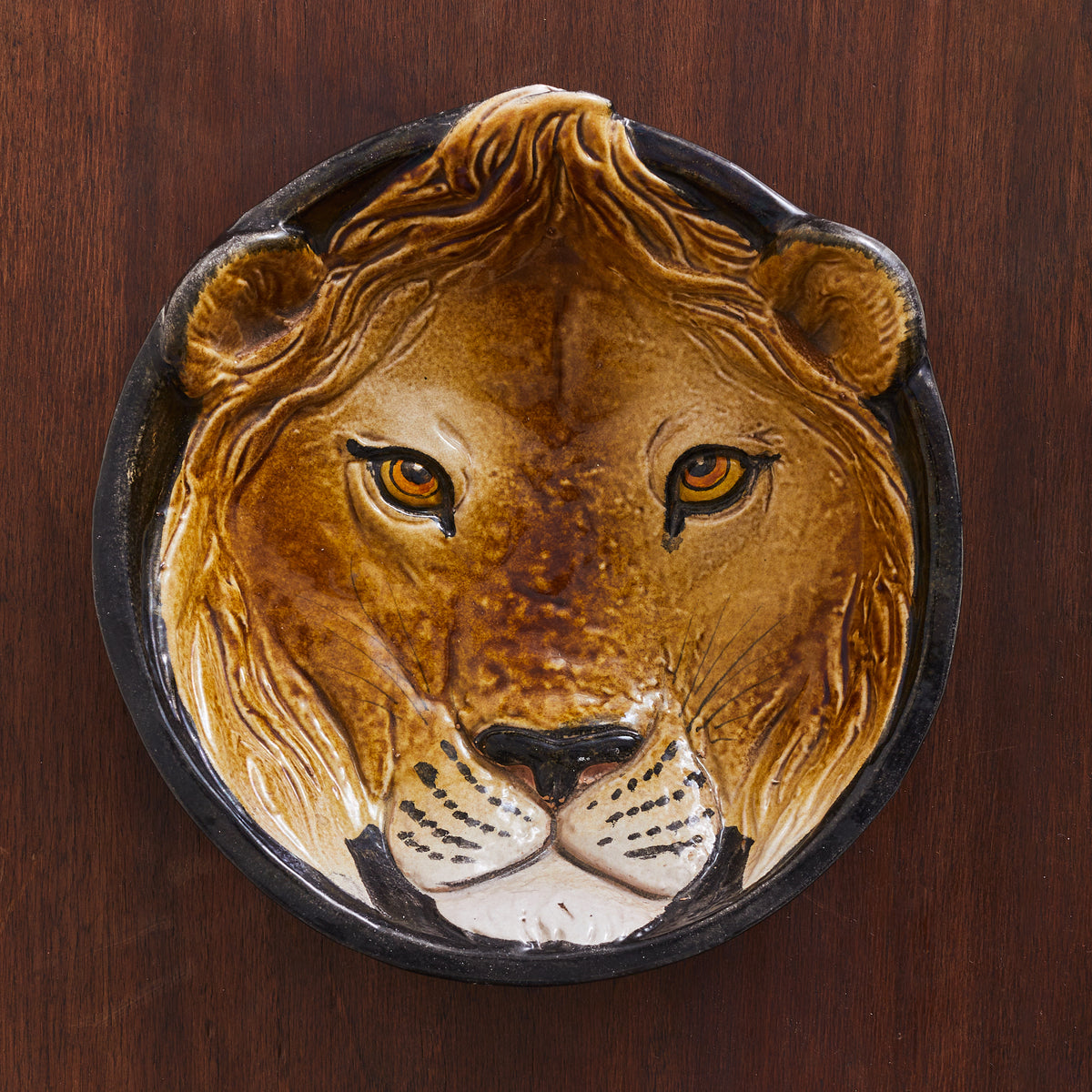Italian Ceramic Lion Bowl, 1960s