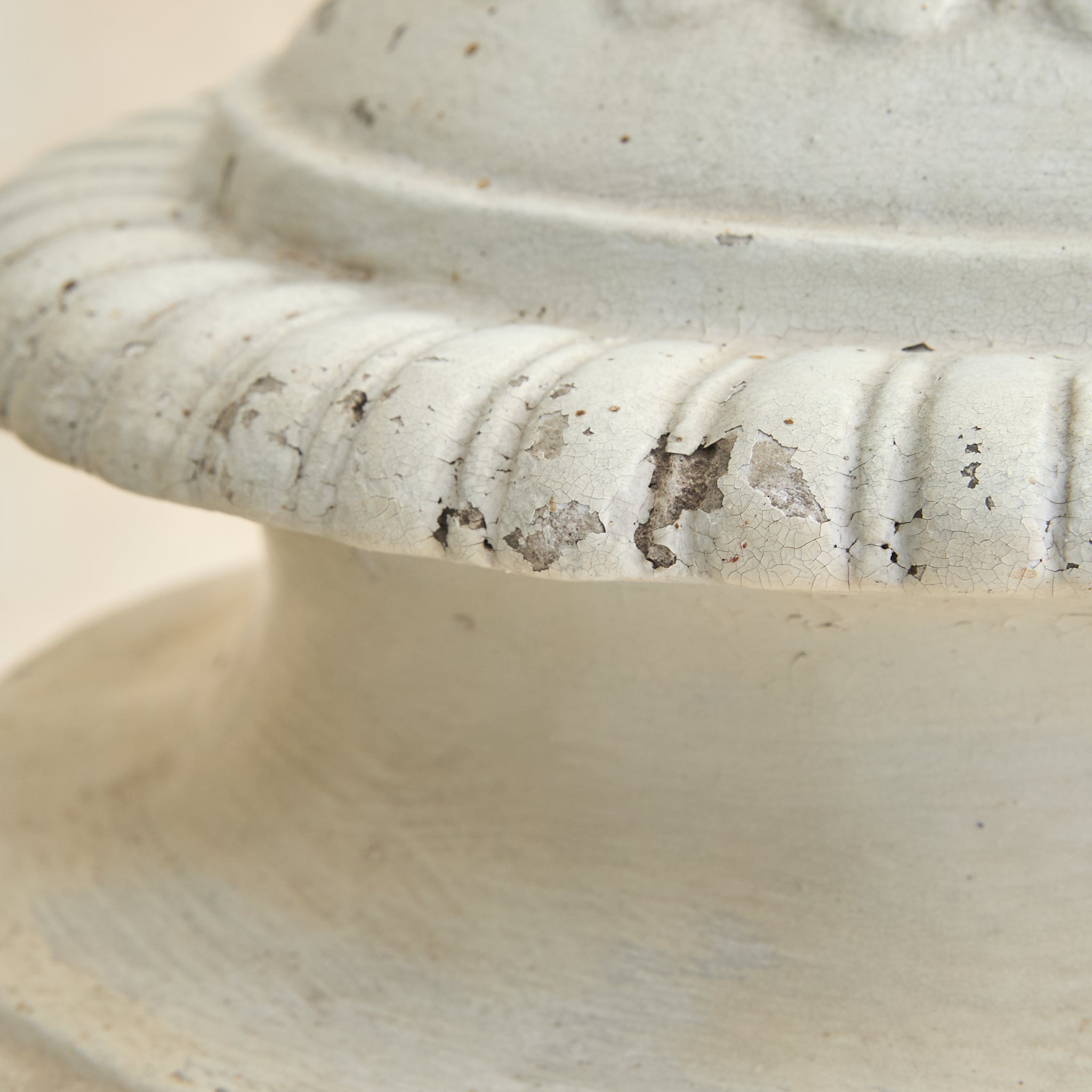 Vintage Italian Neoclassical Plaster Urn with Handles - 2 Available