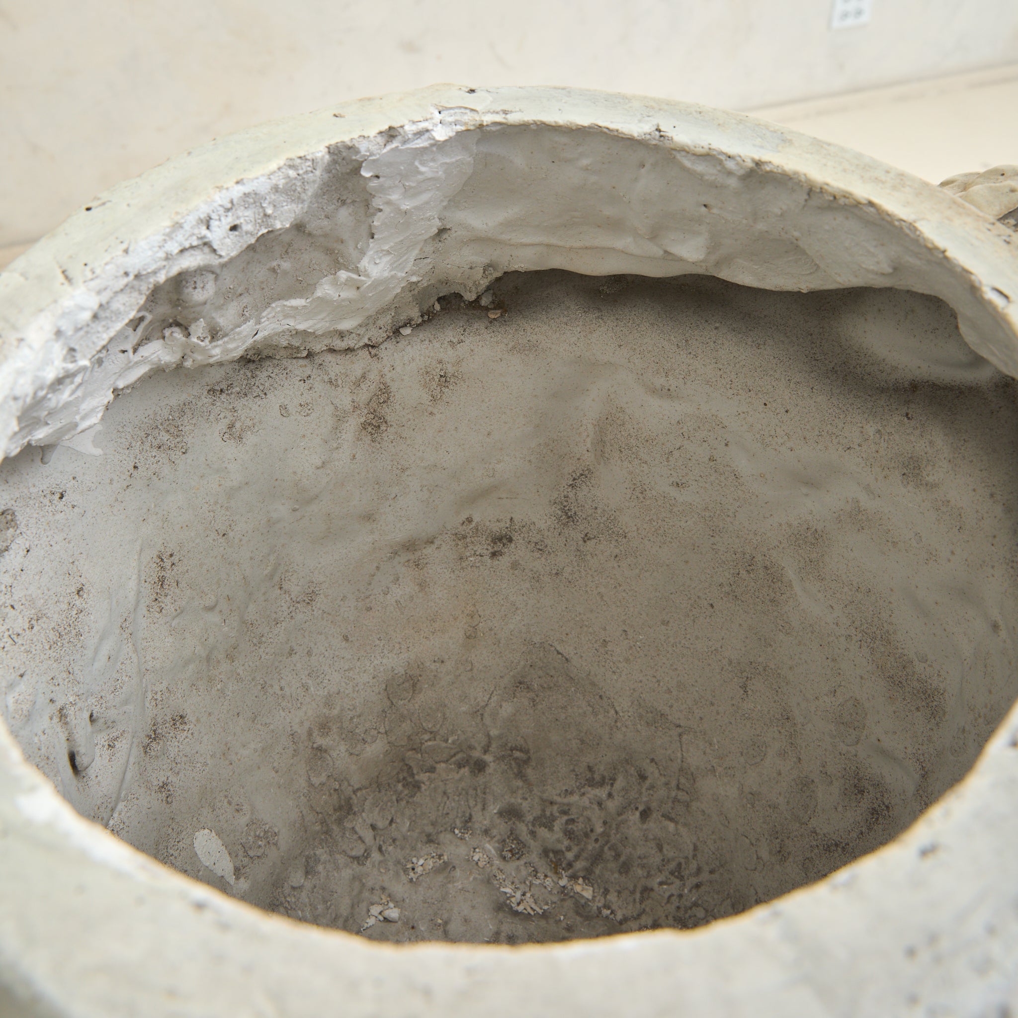 Vintage Italian Neoclassical Plaster Urn with Handles - 2 Available