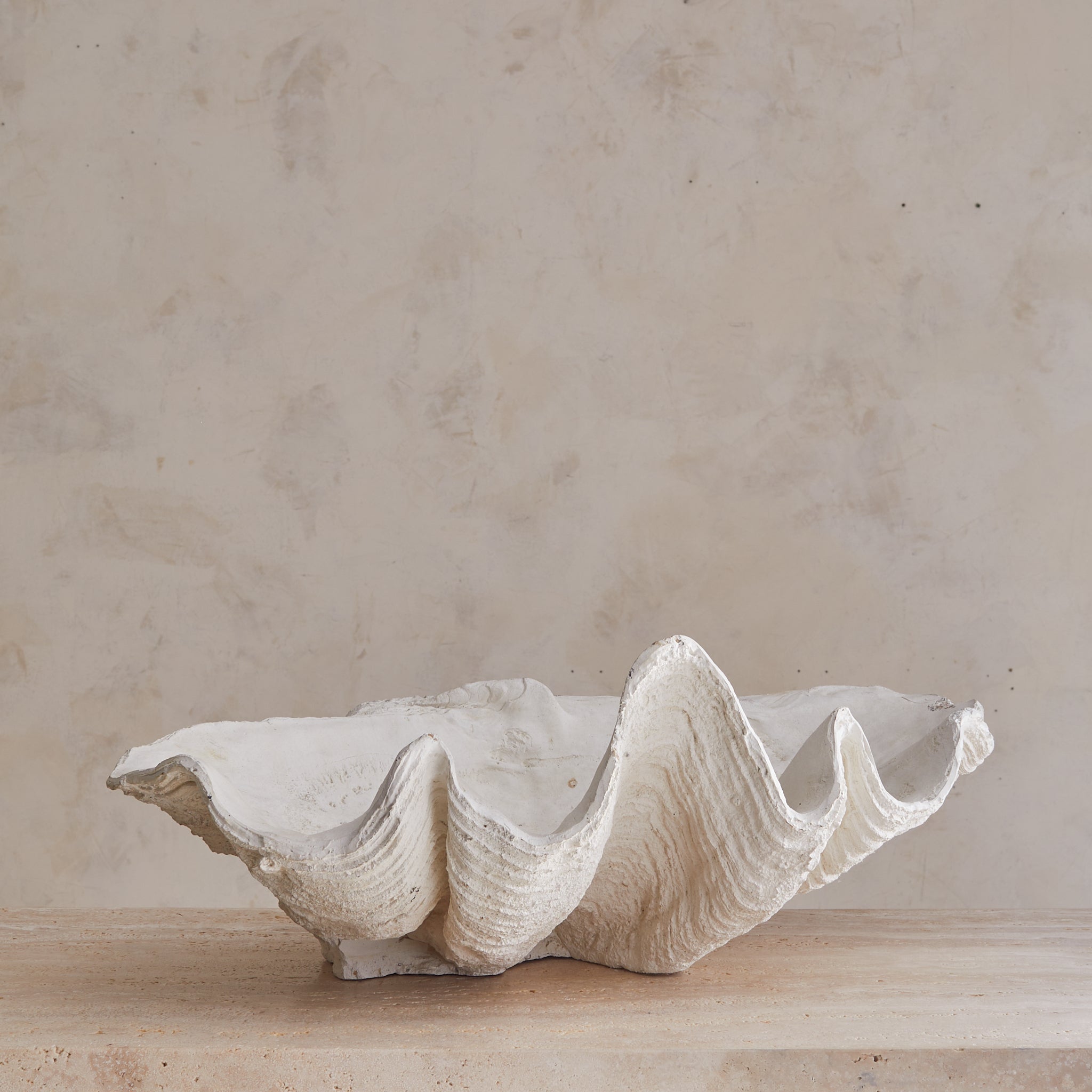 Large French Ceramic Clam Shell Bowl, 1970s