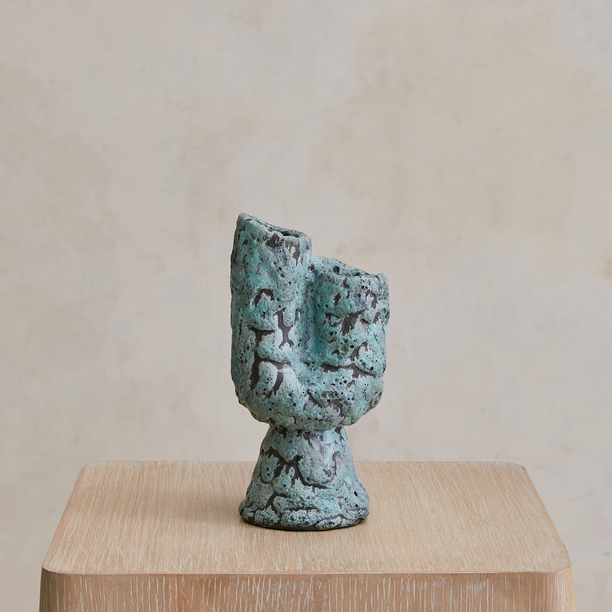 French Lava Glaze Double-Opening Vase by Louis Giraud, 1950s