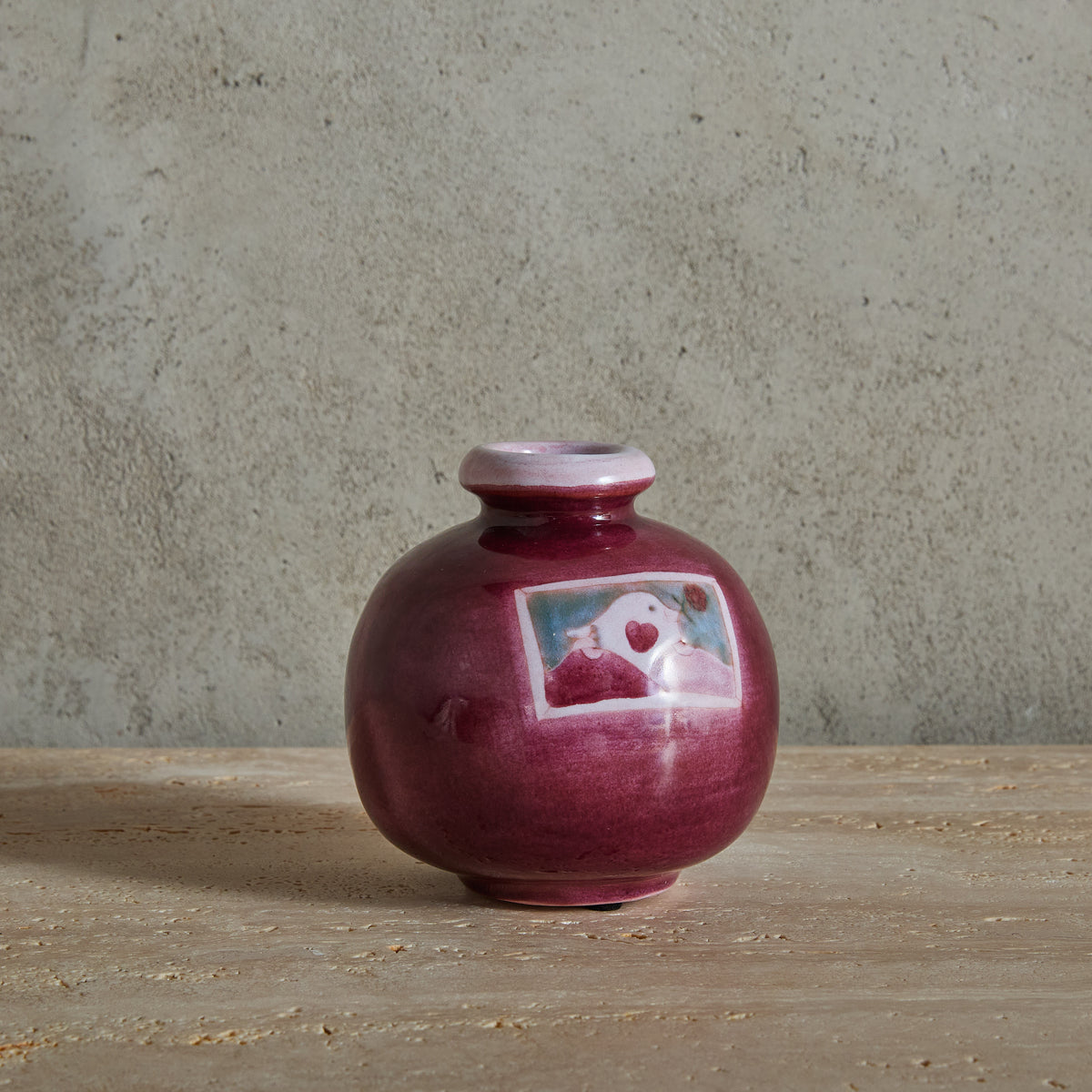 French Ceramic Bud Vase by Jean + Robert Cloutier, 1960s