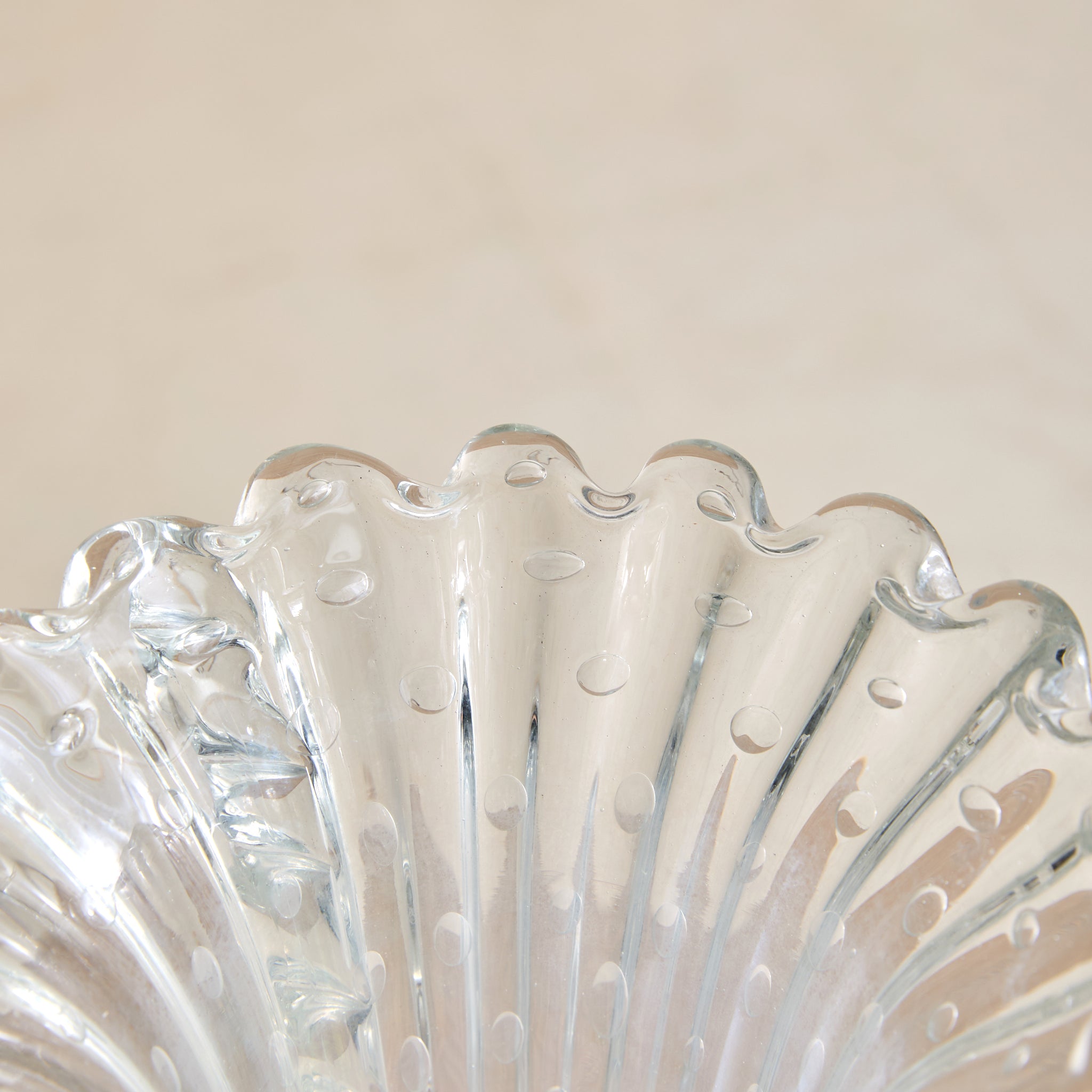 Italian Murano Bullicante Glass Vase Attributed to Barovier & Toso No.