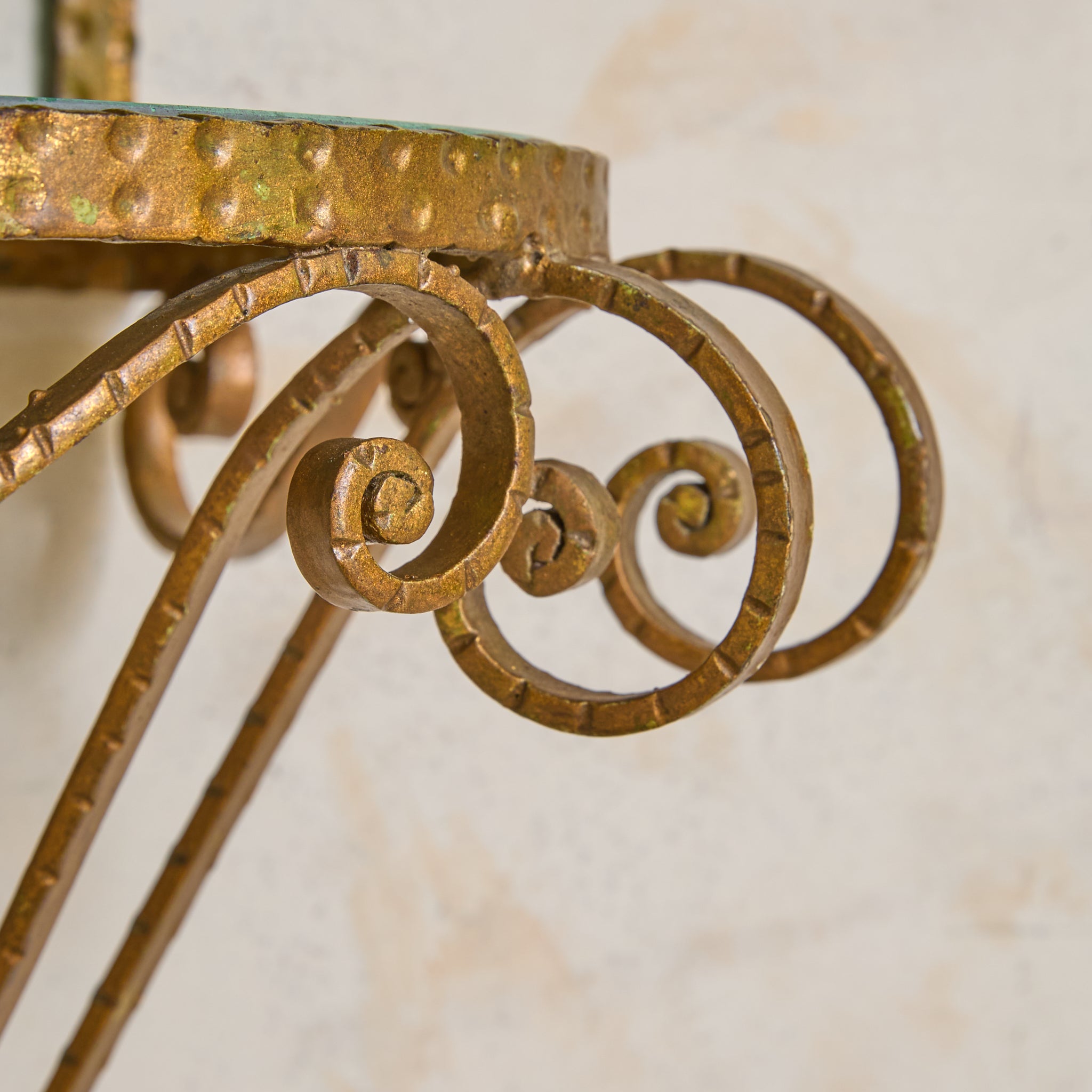 Italian Gilt Wall-Mounted Console in the Manner of Pier Luigi Colli, 1